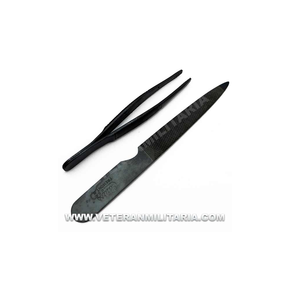 Set Tweezers and Nail File US Original