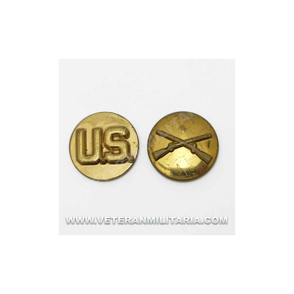 Original Infantry Collar Badges