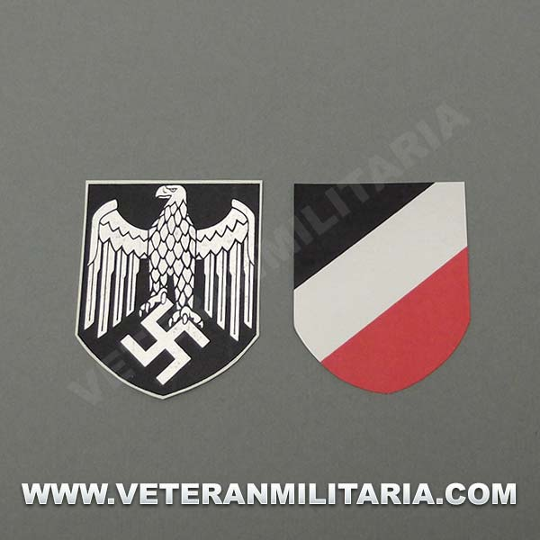 Ww2 German Helmet Decals WWII German Afrikakorps Shield Helmet