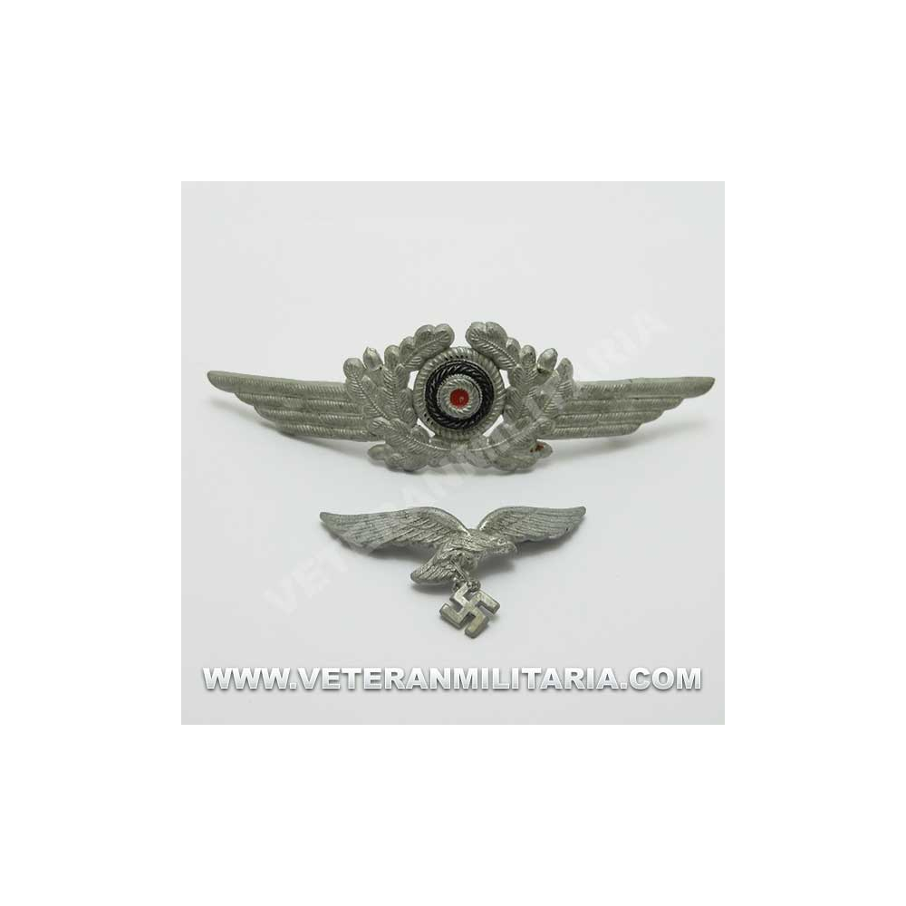 Luftwaffe Original Cap Badge Set