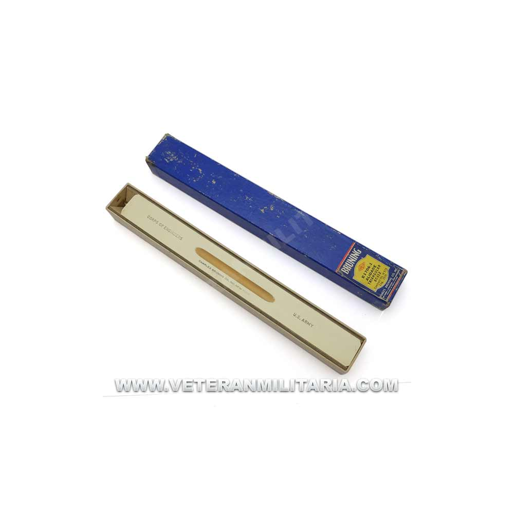 US ARMY Corps of Engineers Wooden Triangle Ruler Original